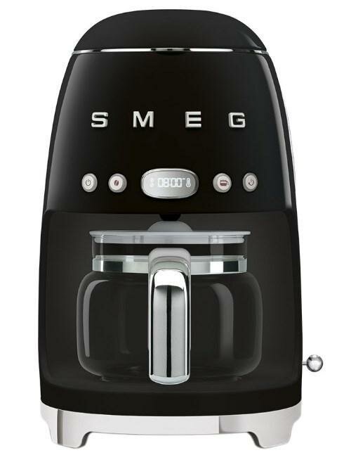 Кофеварка капельная Smeg DCF02BLEU, 1050 Вт, 1.4 л, черный