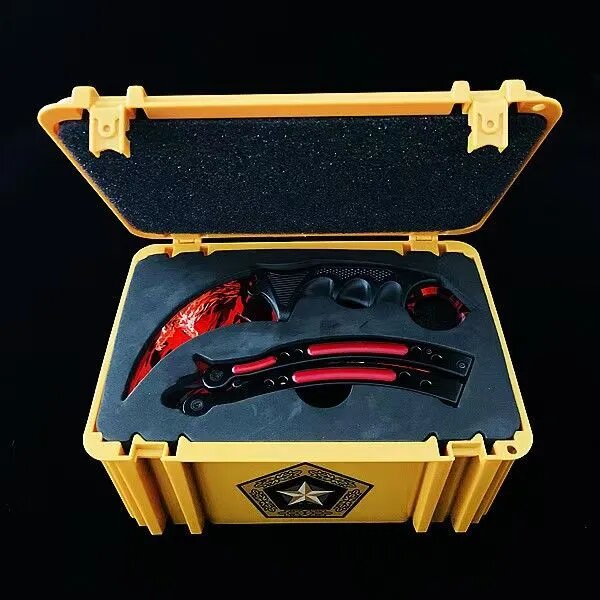 Модельные игрушки - CS нож бабочки + нож для лап + коробка металл