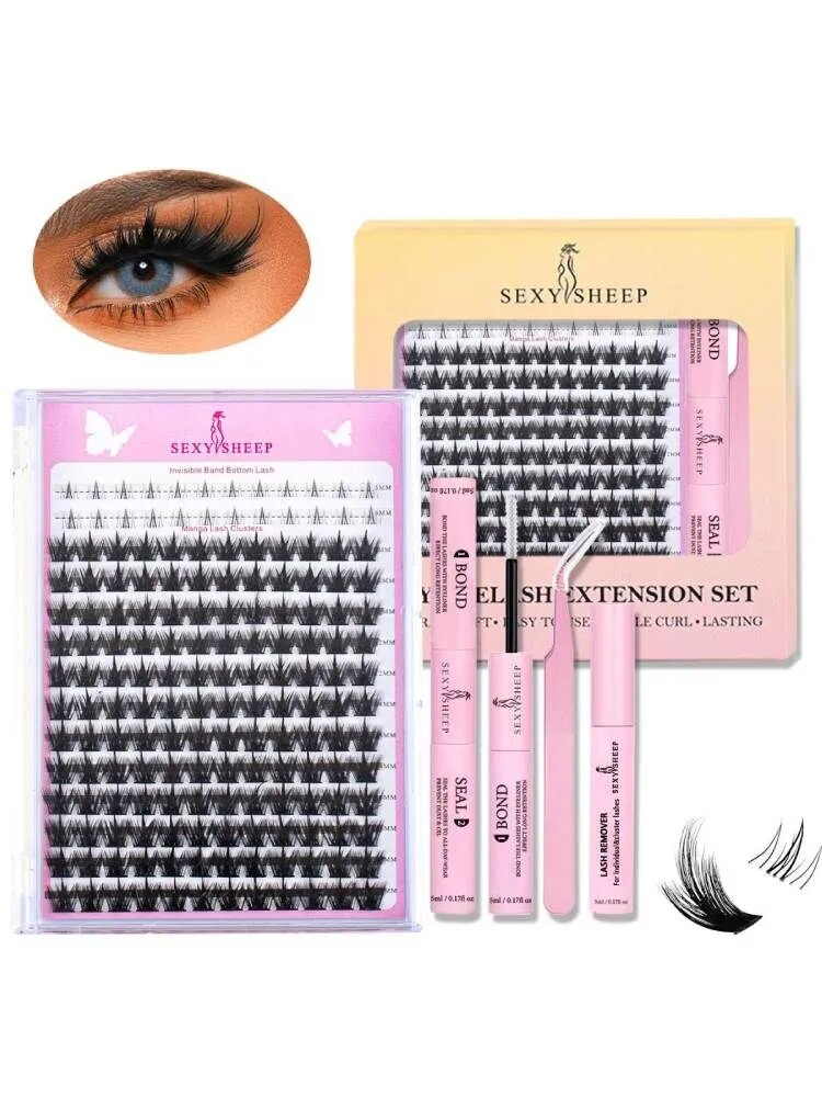 Набор для наращивания ресниц 140 кластеров Comic C Volume Eyelash Clusters 8-18 мм
