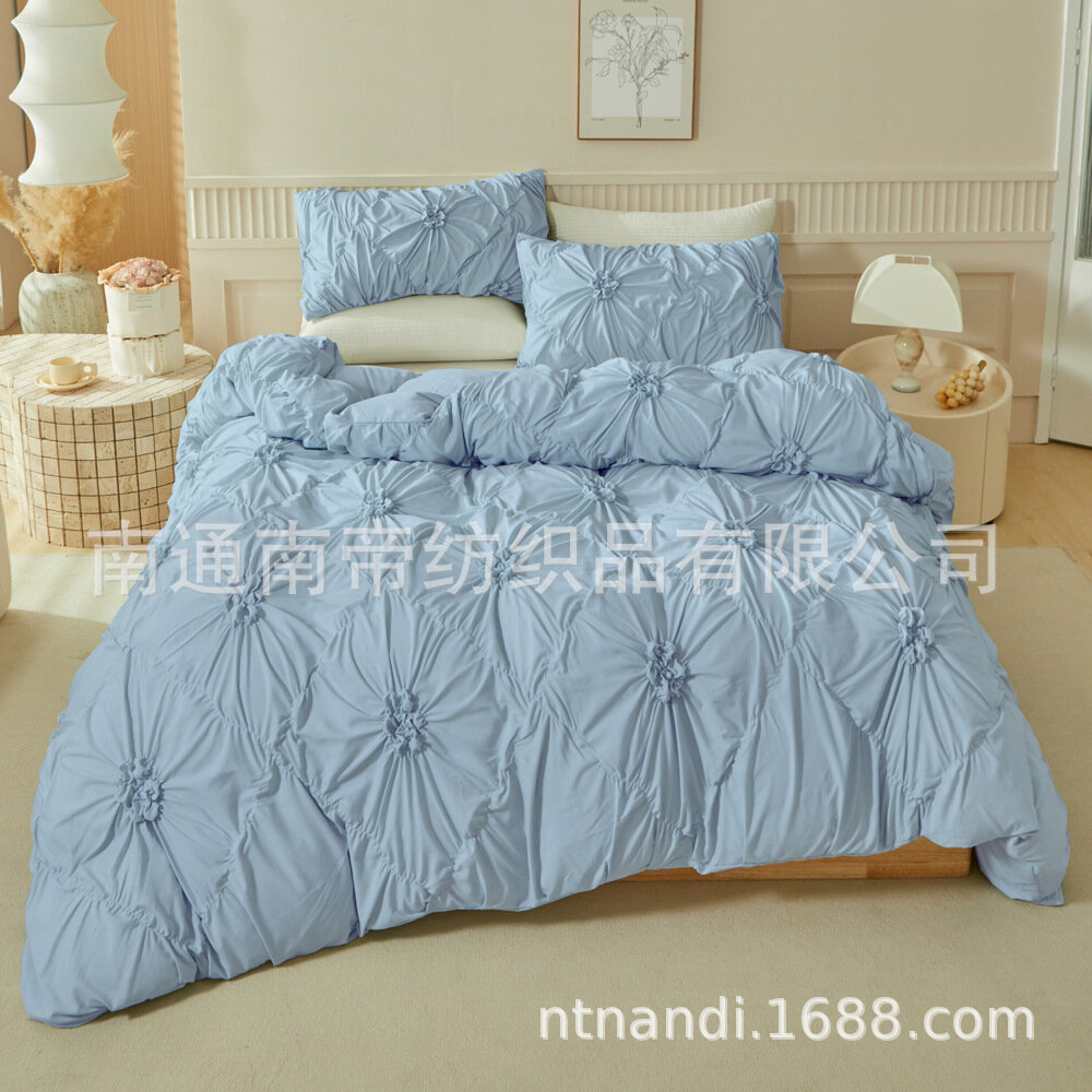 Комплект постельного белья из полиэстера и хлопка King Size 3 шт,168*229cm