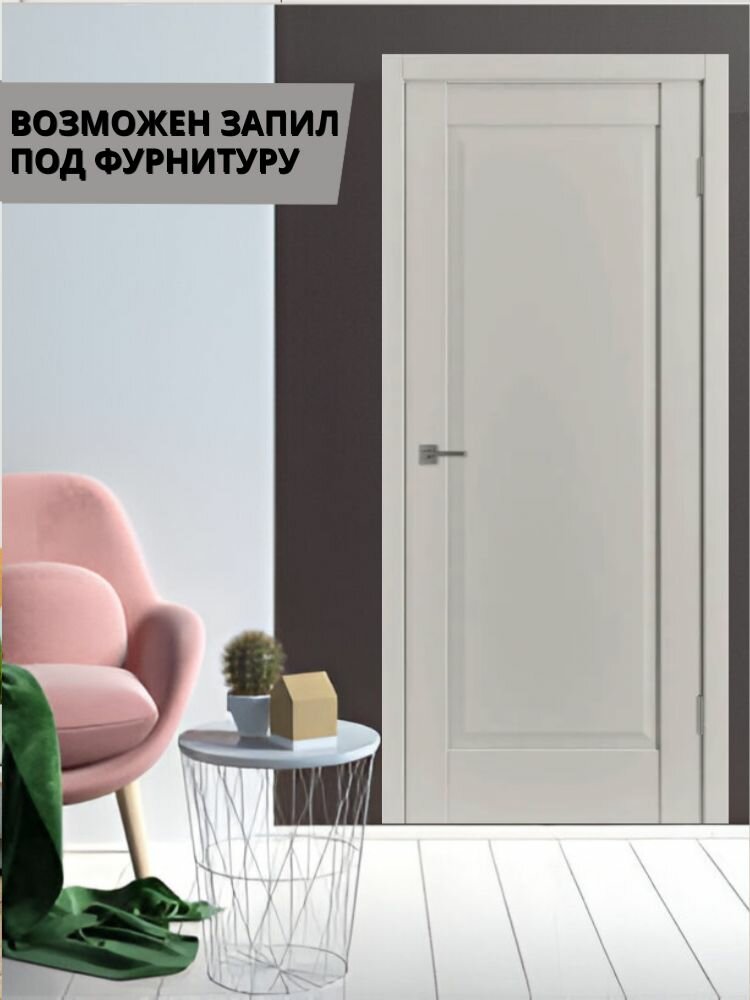 Межкомнатная дверь Классика Р1 800х2000 серо-коричневая глухая (комплект С наличниками И коробкой)