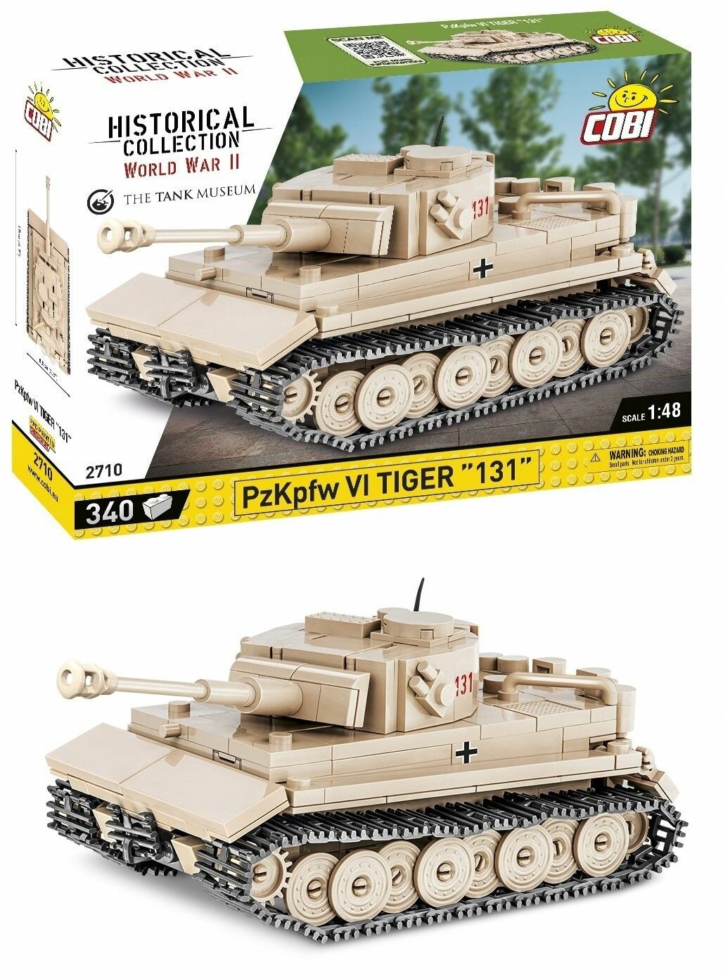 Конструктор Cobi Historical Collection World War II - Танк PzKpfw VI Tiger 131 , 340 эл. - 2710