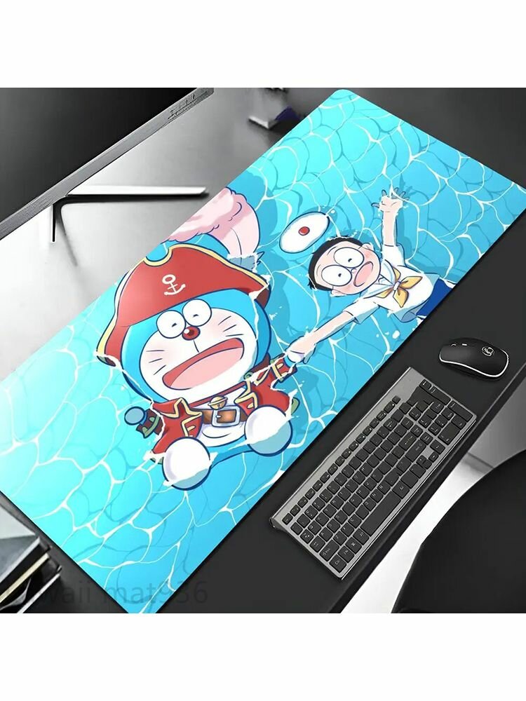 Doraemon Большой игровой коврик для рабочего стола, клавиатура для ноутбука, коврик для мыши, размер 40x90xxl