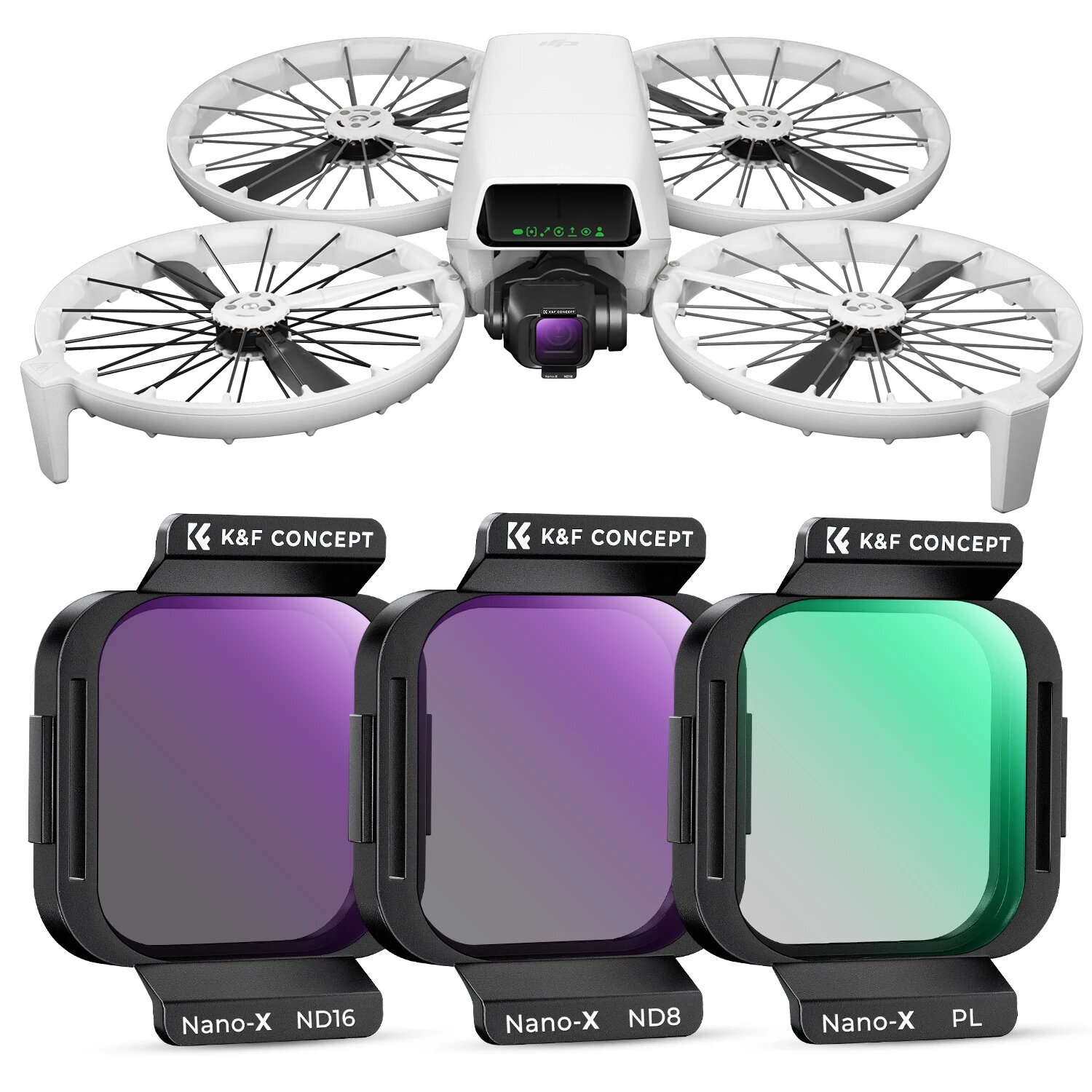Фильтры K&F CONCEPT для DJI Flip CPL ND8 ND16