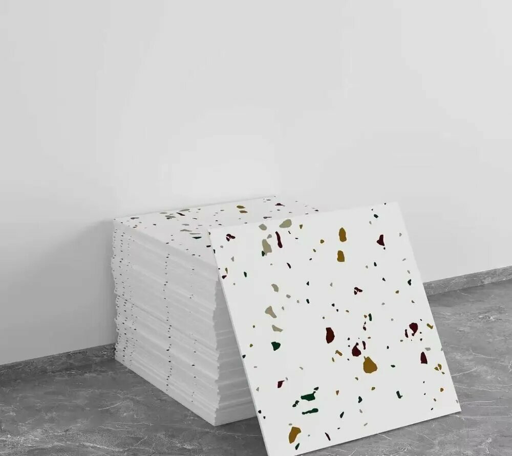 Эксклюзивные моющиеся обои для кухни 30x30 см с фольгой, 10 самоклеющихся панелей