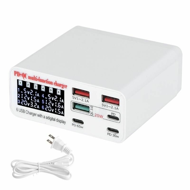 Многофункциональное зарядное устройство PD + QC мощностью 87 Вт 899+-американский стандарт