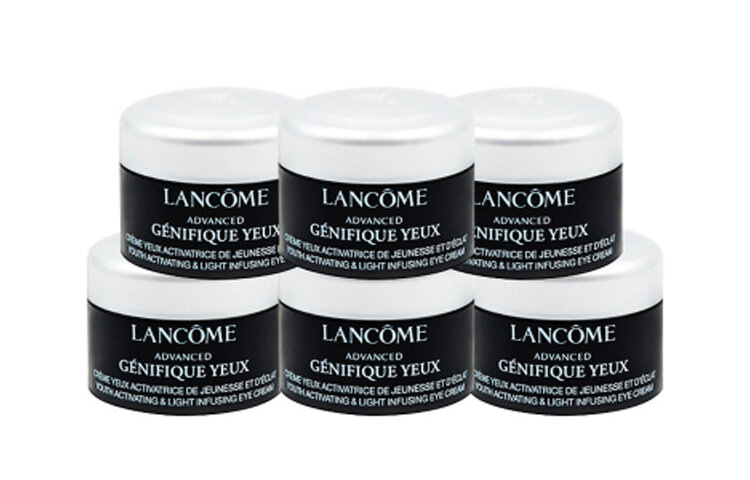 Осветляющий крем для глаз женский LANCOME 2 Black Bottle, набор пробников 5 мл * 6, подтягивающий, увлажняющий