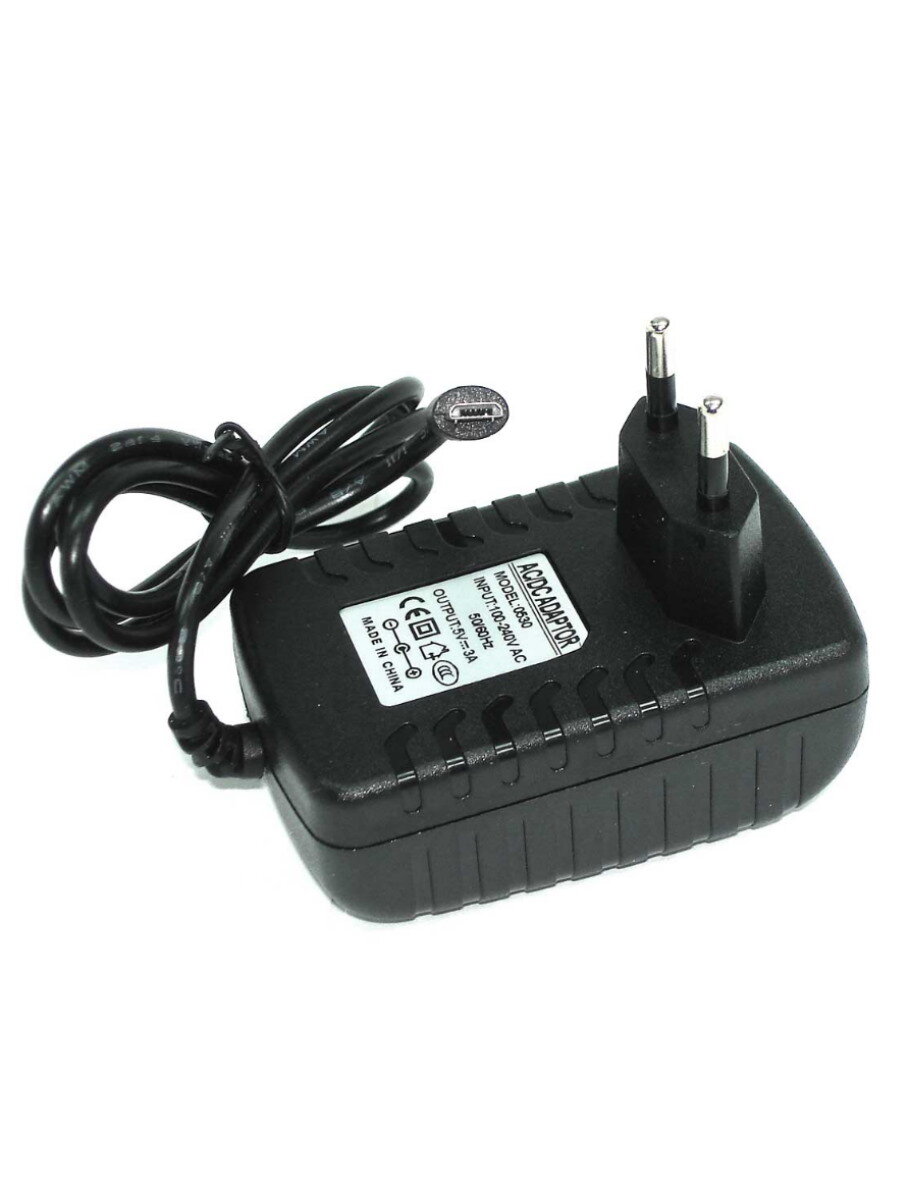 Блок питания для смартфонов и планшетных компьютеров 15W, 5V, 3A, microUSB код mb016139