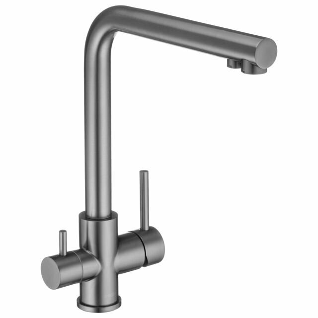 Смеситель для кухни SWEDBE Selene Plus, канал для фильтра, нержавейка, графит