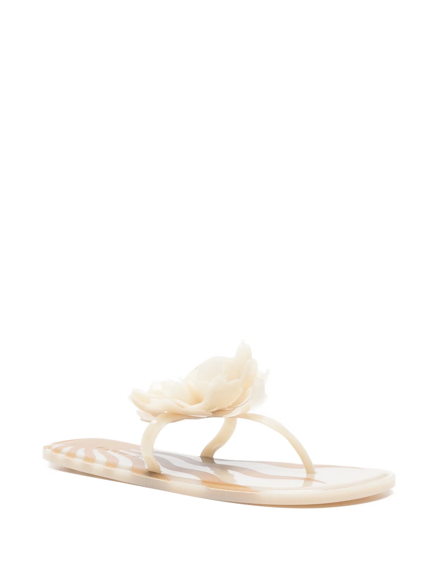 Шлёпанцы FARM RIO Flower thong flip-flops, размер 10, бежевый/белый — фото 1
