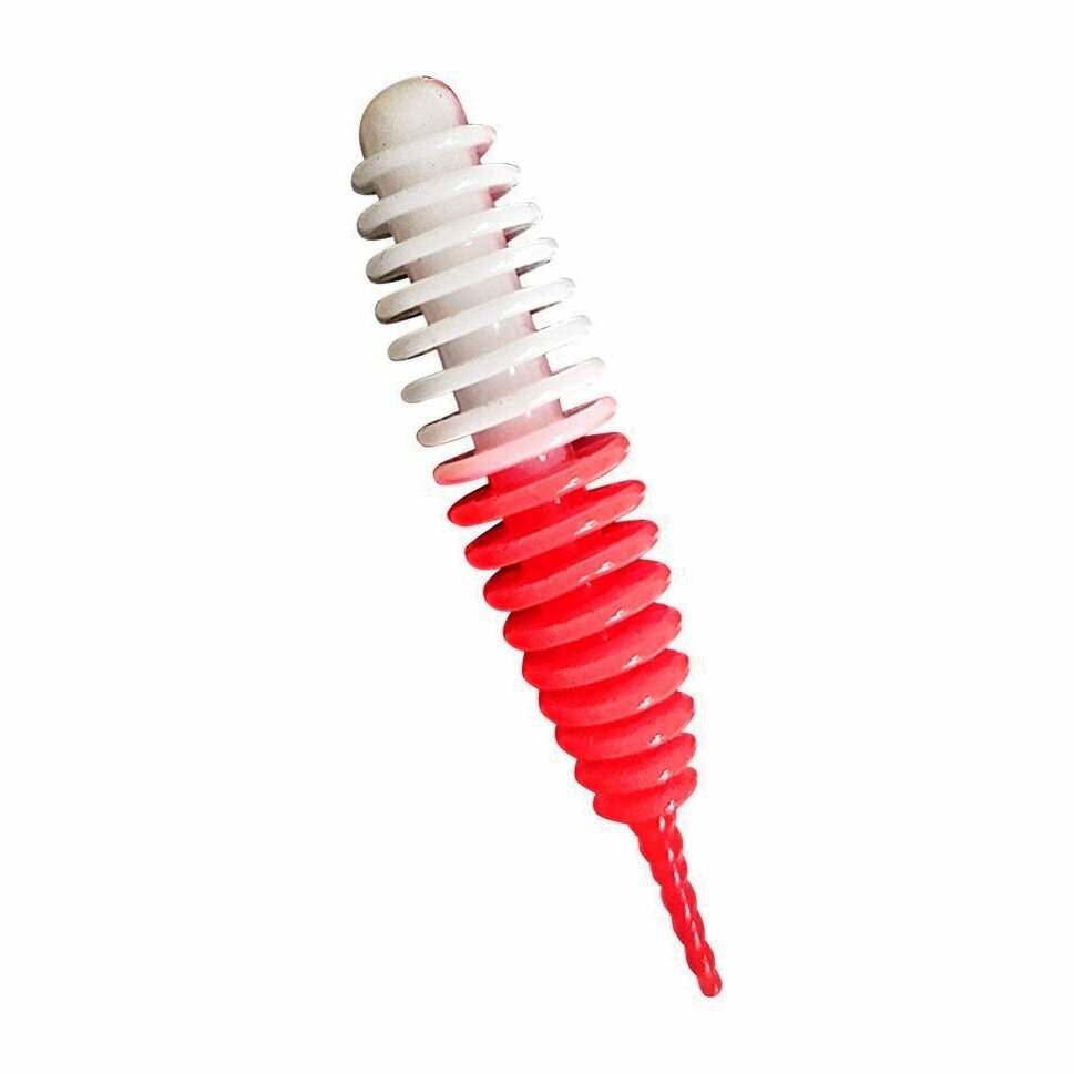 Силиконовая приманкаTROUT BAIT в банке, JUMBO 50, чеснок, COL. 14 (White-Red)