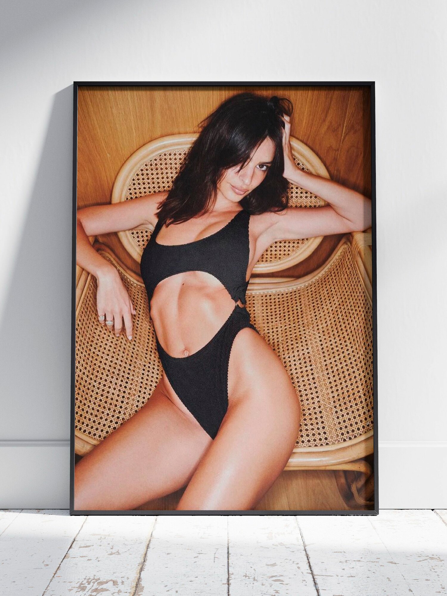 Плакат на стену для интерьера Эмили Ратаковски (Emily Ratajkowski 4) - Постер по модели, бренду и моде формата A4 (21x30 см)