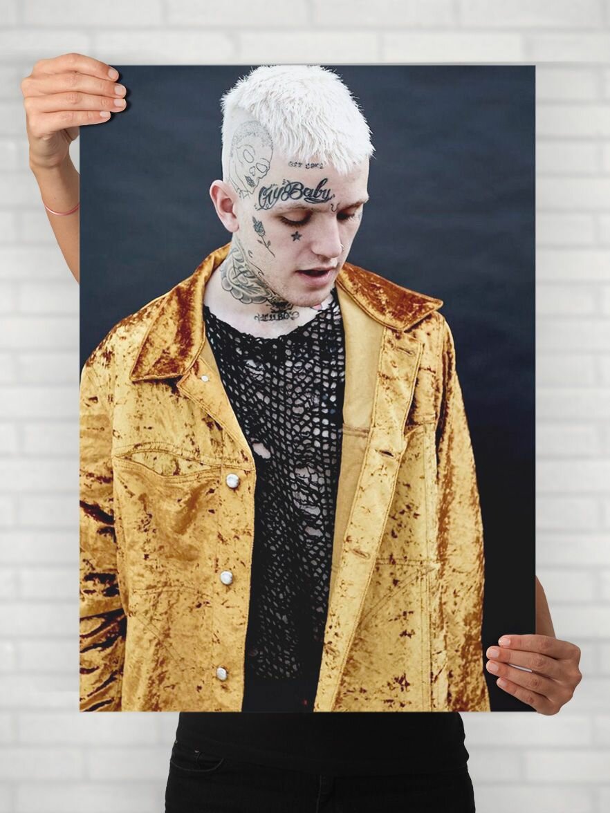 Плакат на стену для интерьера Lil Peep (Лил Пип 37) - Постер по музыке и артисту формата A1 (61x84 см)