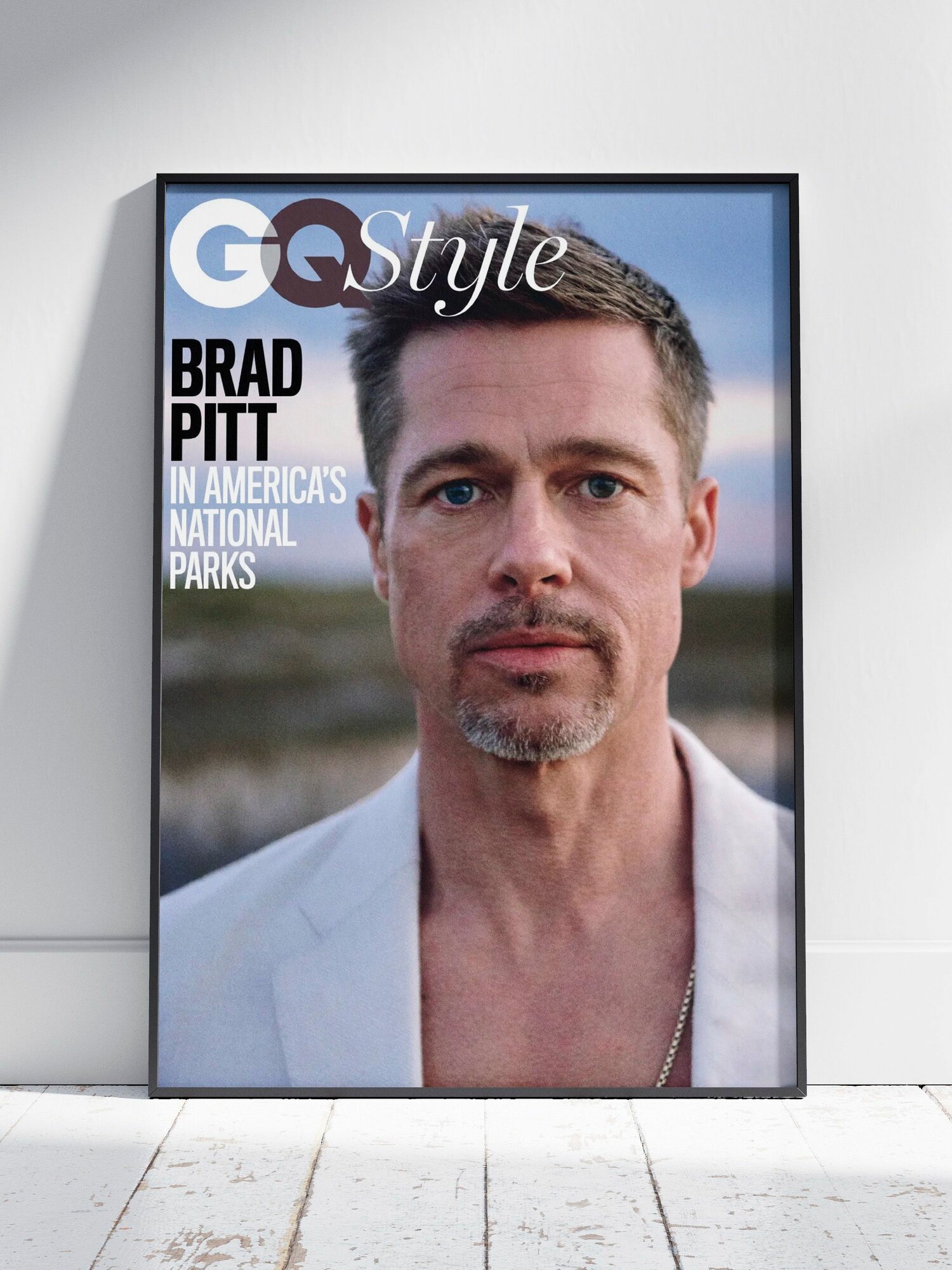 Плакат на стену для интерьера Брэд Питт (Brad Pitt 4) - Постер по актеру фильма, кино, сериала формата A4 (21x30 см)
