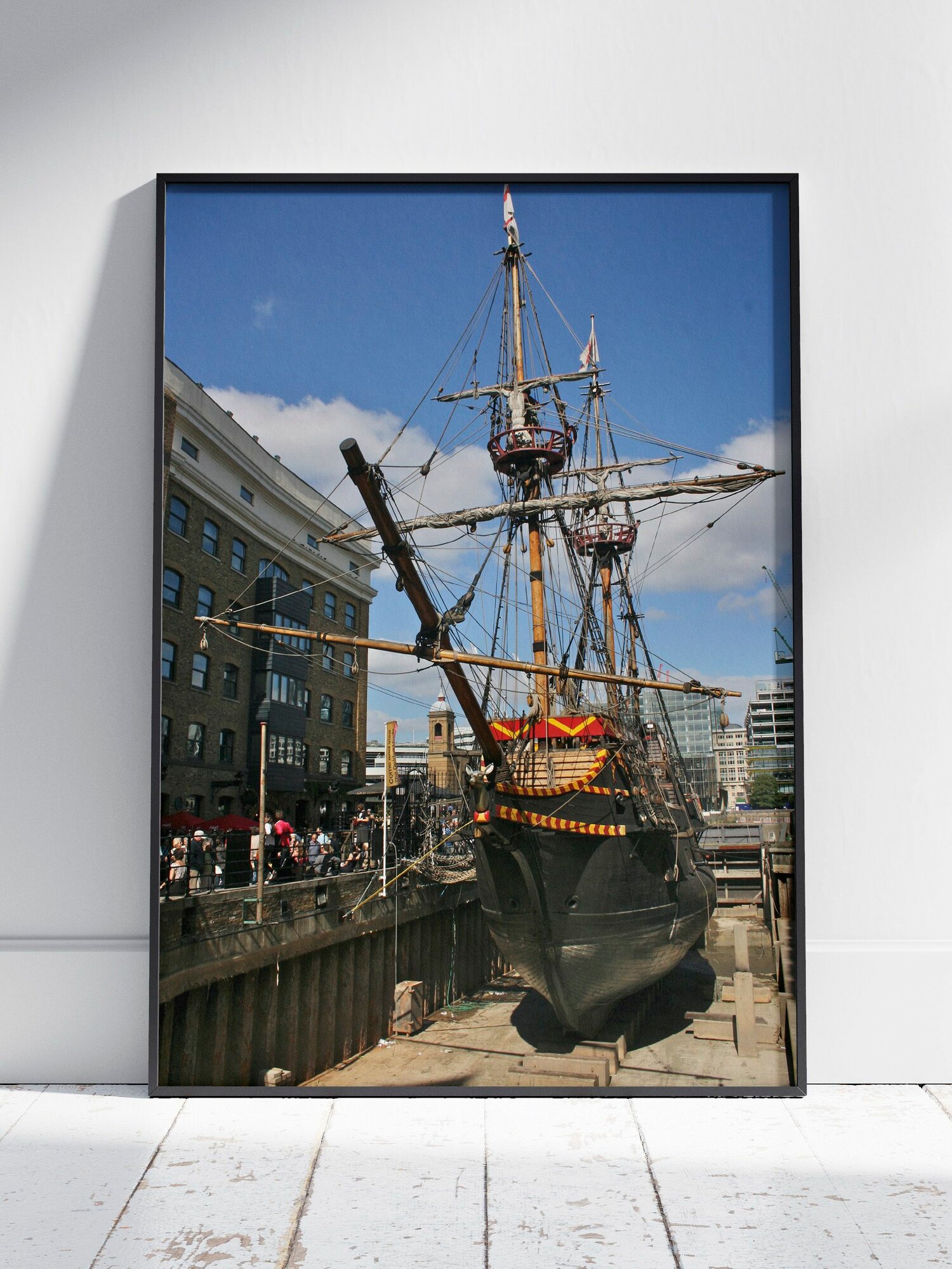 Плакат на стену для интерьера Транспорт и техника (Голден Хайнд - Golden Hind) - Постер по машине формата A4 (21x30 см)