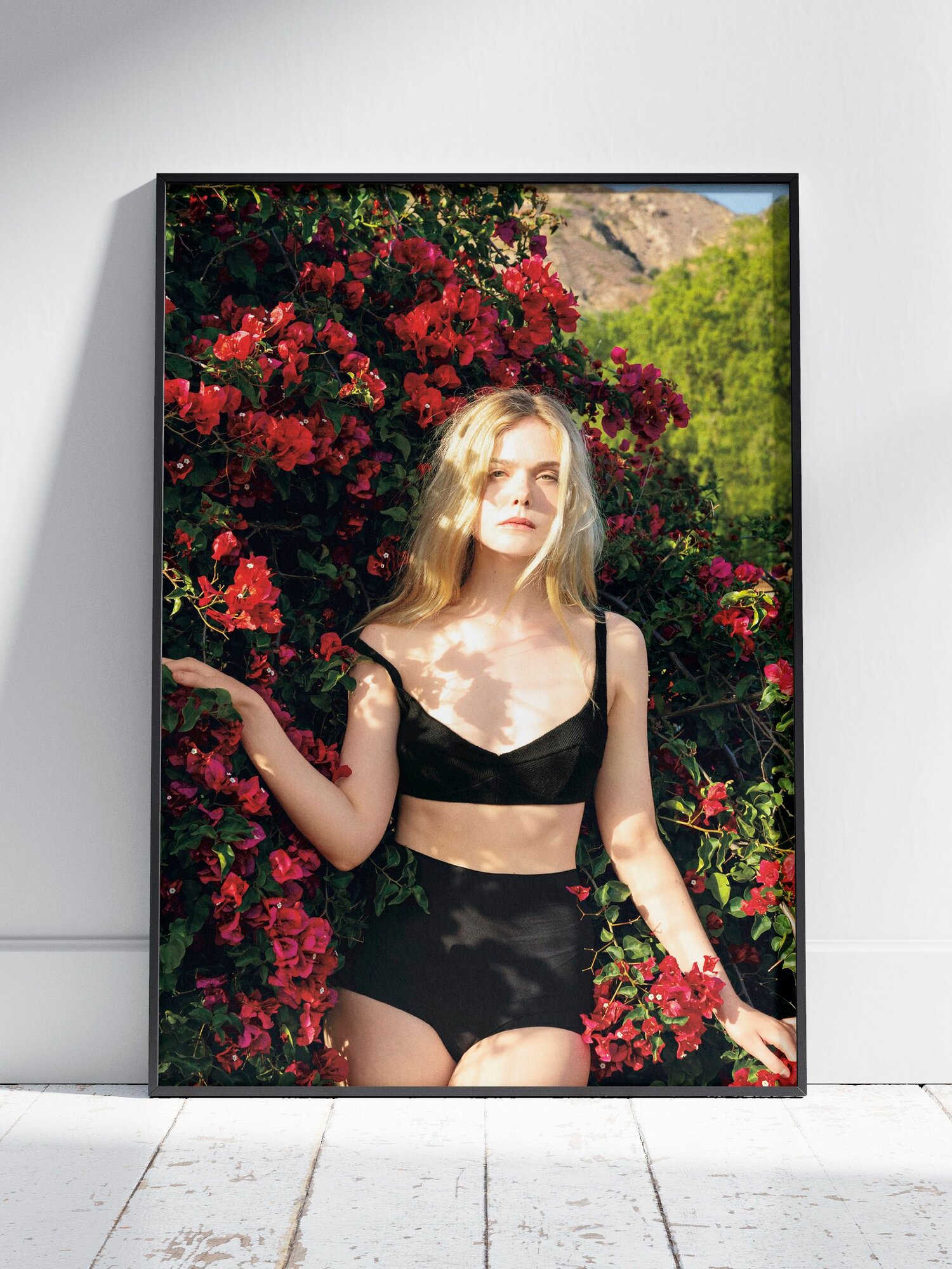 Плакат на стену для интерьера Эль Фаннинг (Elle Fanning 63) - Постер по актеру фильма, кино, сериала формата A4 (21x30 см)