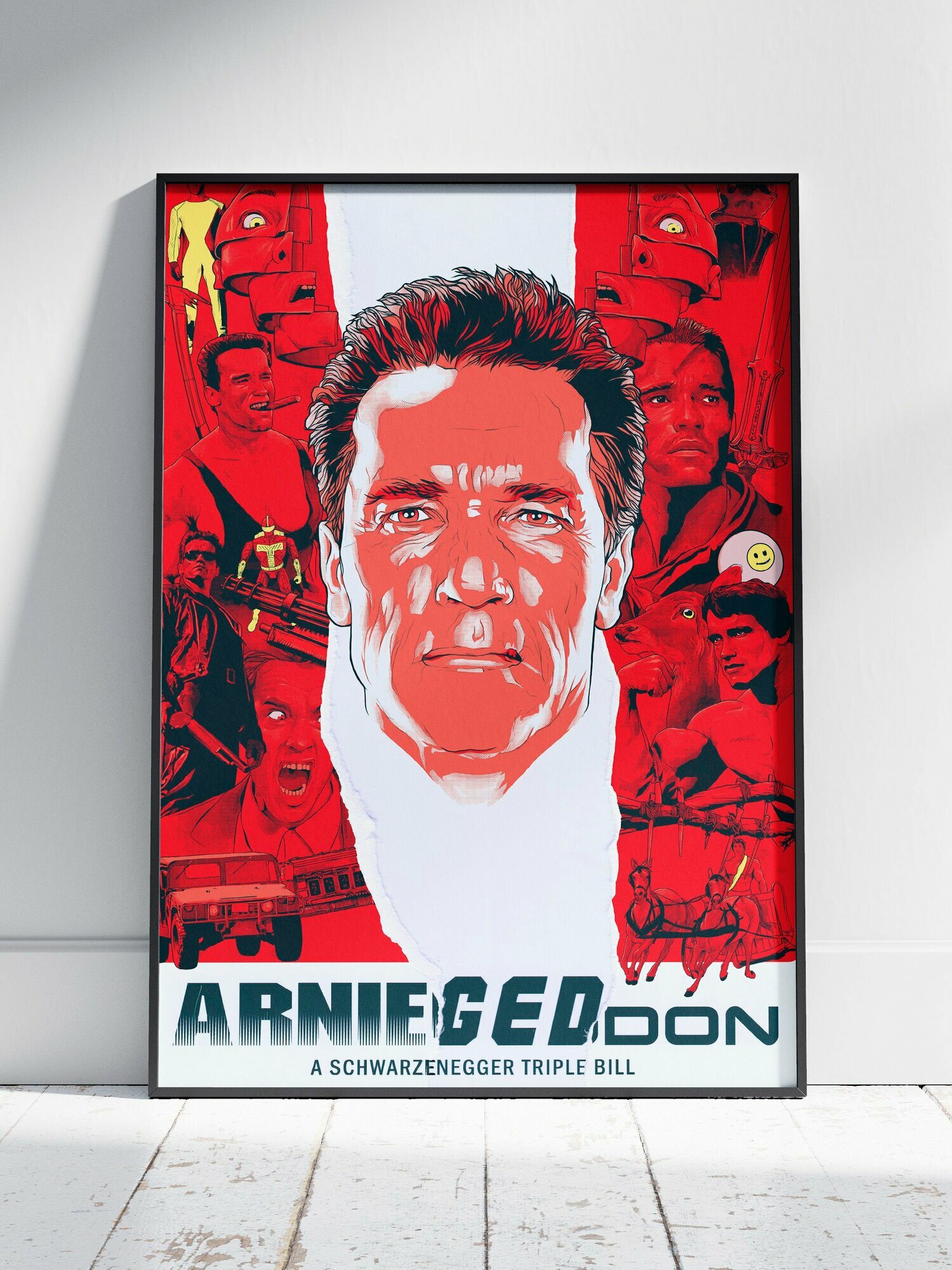 Плакат на стену для интерьера Арнольд Шварцнеггер (Arnold Schwarzenegger 46) - Постер по актеру фильма, кино, сериала формата A4 (21x30 см)