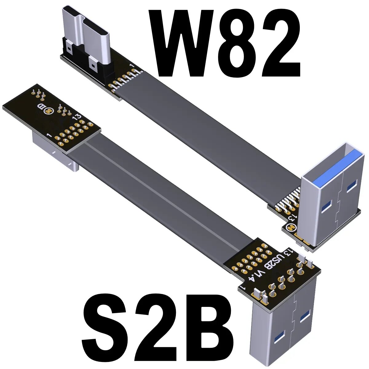ADT-Link USB 3.0 Type-A - Micro-B кабель 0.25м S2B-W82