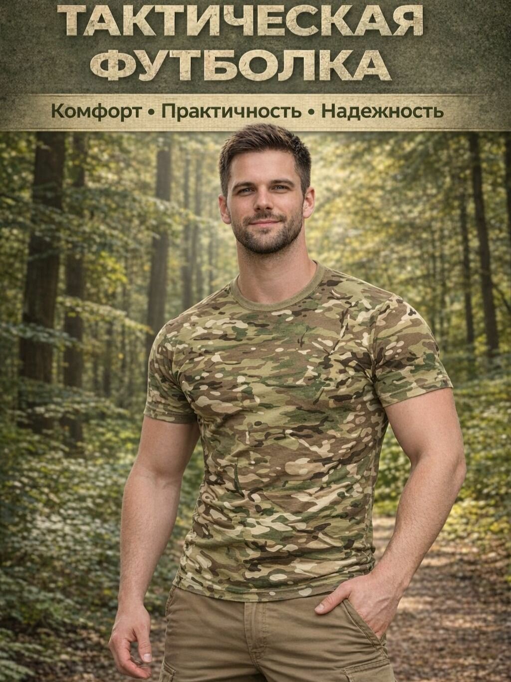 Футболка тактическая WSAT камуфляж