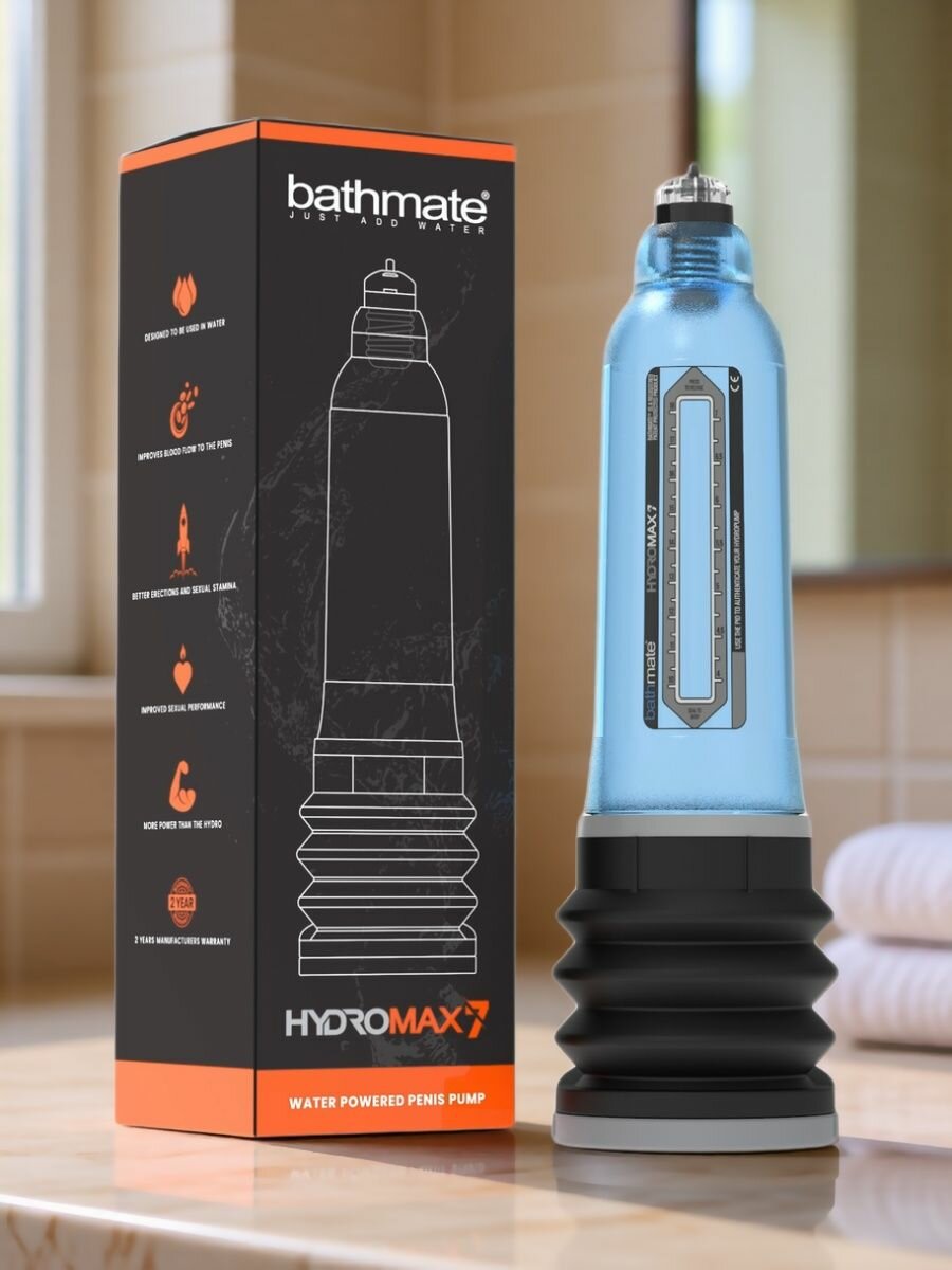 Гидропомпа Bathmate HYDROMAX7 AQUA, для увеличения члена, водонепроницаемая
