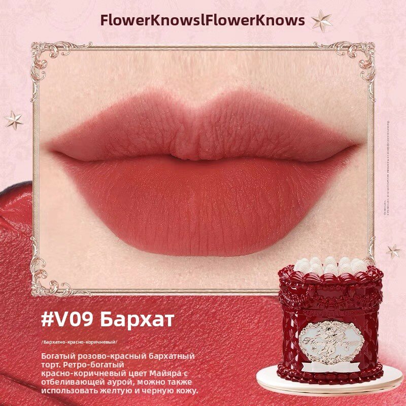 Оригинальный блеск для губ Flower Knows Sweetheart Bear Film-Forming Lip Jelly Lip Glaze
