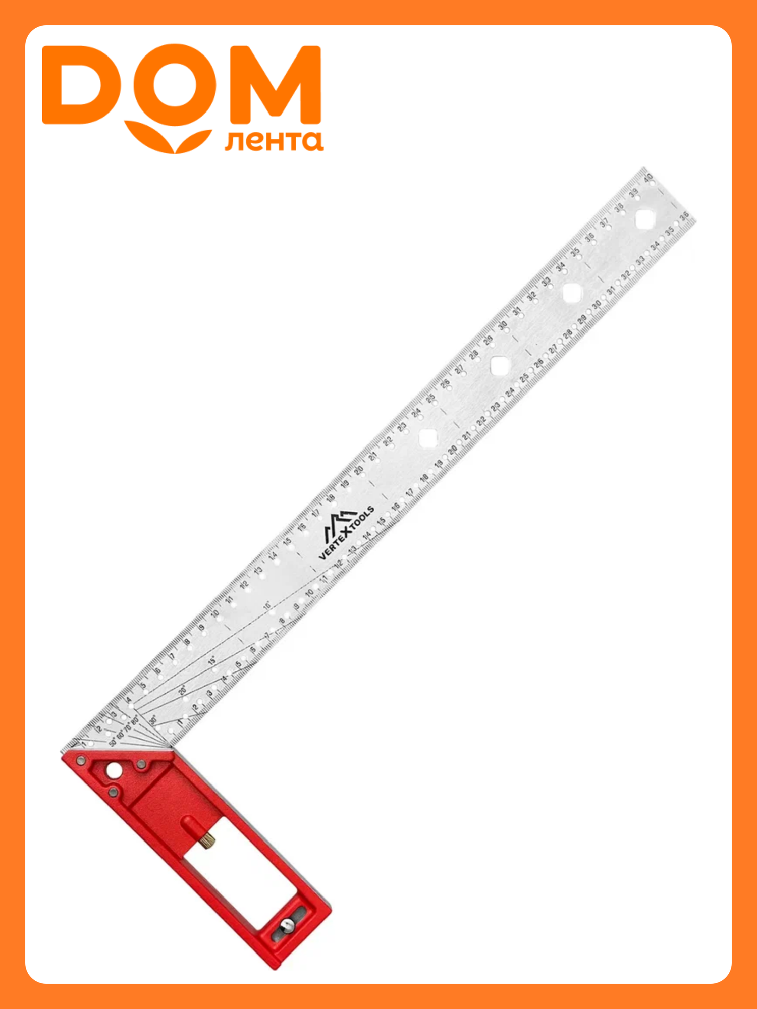 Угольник VERTEXTOOLS ULTRA-PRECISE 3046-400 нержавеющая сталь 400 мм