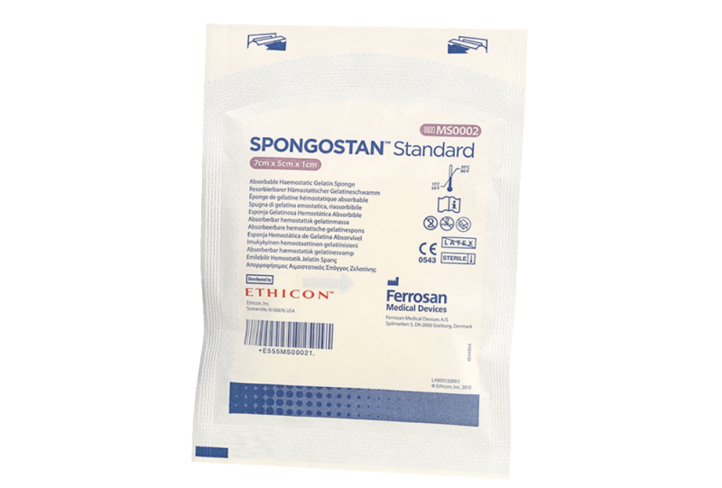 Ethicon SPONGOSTAN Губка гемостатическая рассасывающаяся спонгостан 7x5x1 см