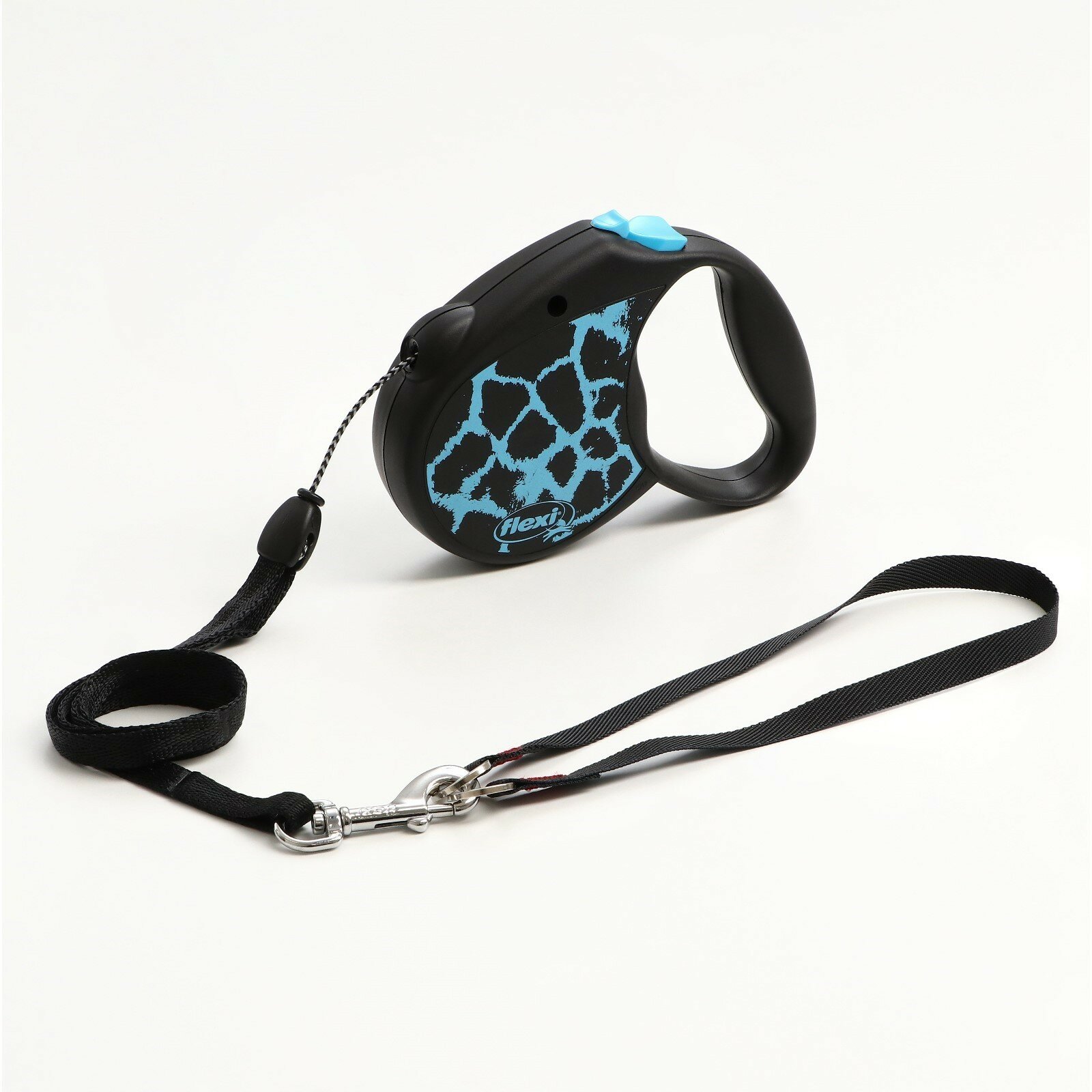 Рулетка Flexi Safari S, 5 м, трос, до 12 кг, голубой жираф (blue Giraffe)