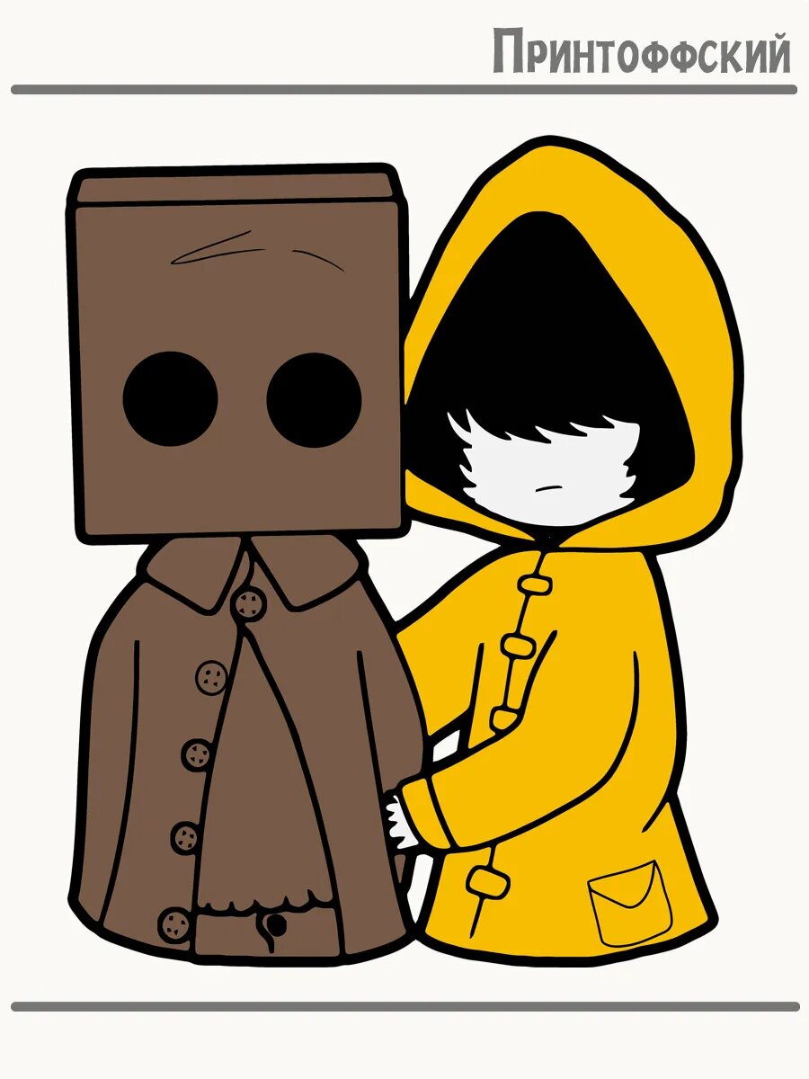Термонаклейка для одежды и аксессуаров DTF-печать Little Nightmares