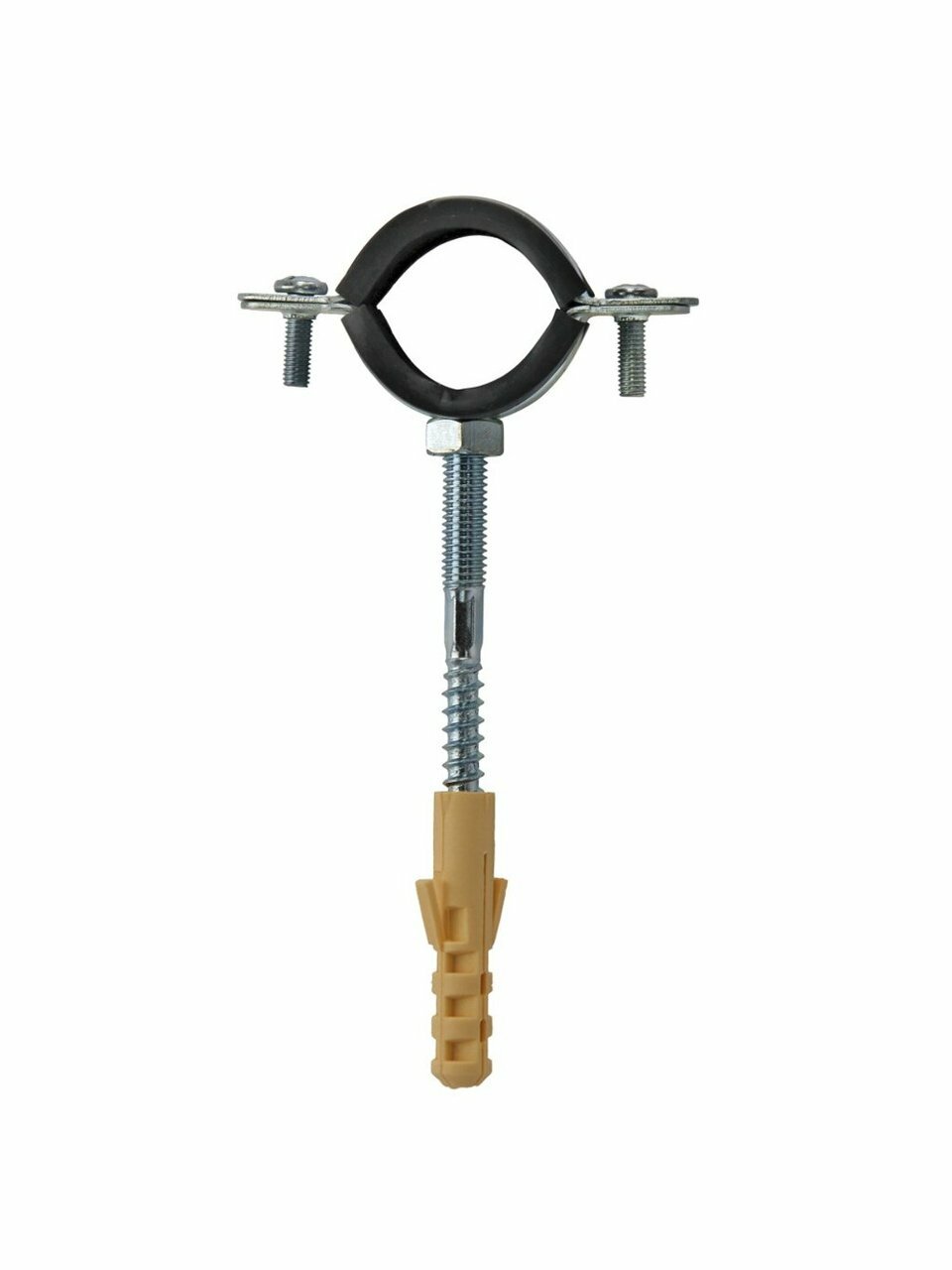 Хомут для крепления трубы MasterProf 1 дюйм со шпилькой и дюбелем, артикул ИС.140018, надежный крепеж для монтажа труб