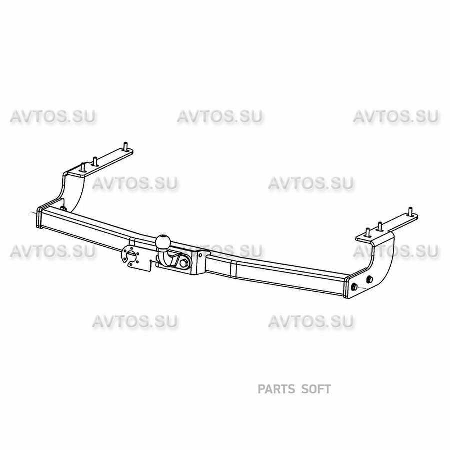 ТСУ TOYOTA HIGHLANDER 20010-2014с электропровод от официального дистрибьютора, AVTOS, артикул TY38