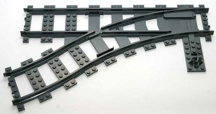 Деталь Lego 53407 Train, Track Plastic (RC Trains) Switch Point Left