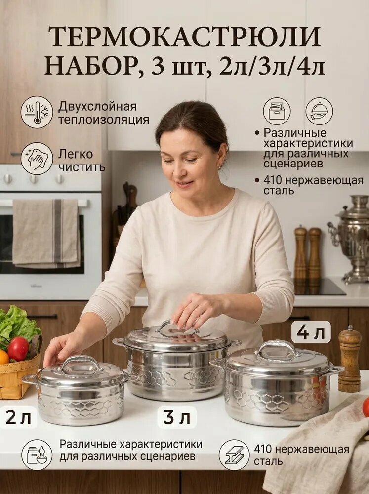 Термокастрюля 2 л, 3 л л.