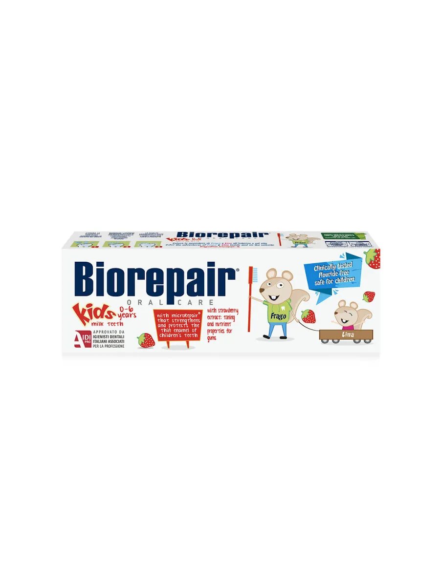 Biorepair Зубная паста Kids детская со вкусом земляники от 0