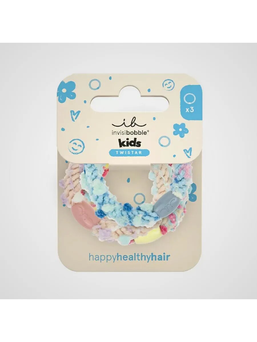 INVISIBOBBLE TWISTAR KIDS Pom Pom Tie Резинки для волос 3 шт