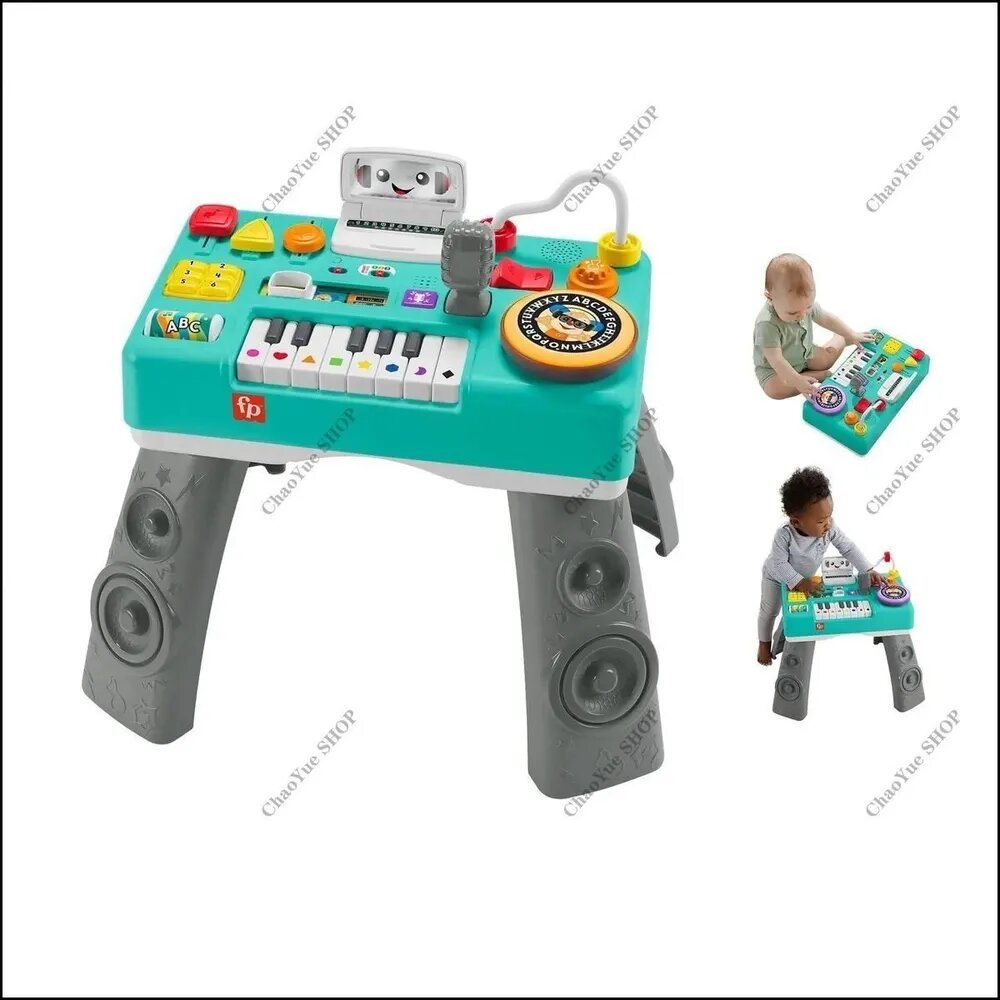 Музыкальный стол Fisher-Price Mix & Learn DJ Table голубого цвета для развития моторики