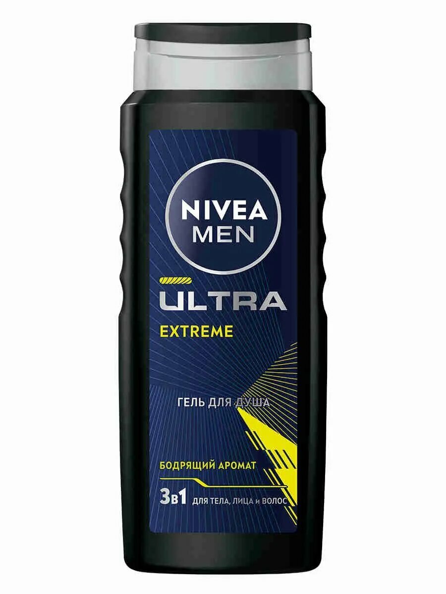 Гeль Nivea Men для душа Ultra Extreme , 500мл
