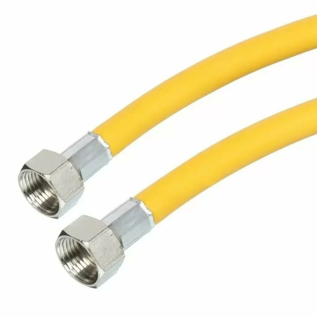 Подводка для газа ELKA 1/2 дюйма 1.2 метра, тип соединения гайка-гайка, ПВХ шланг для газовой плиты и оборудования