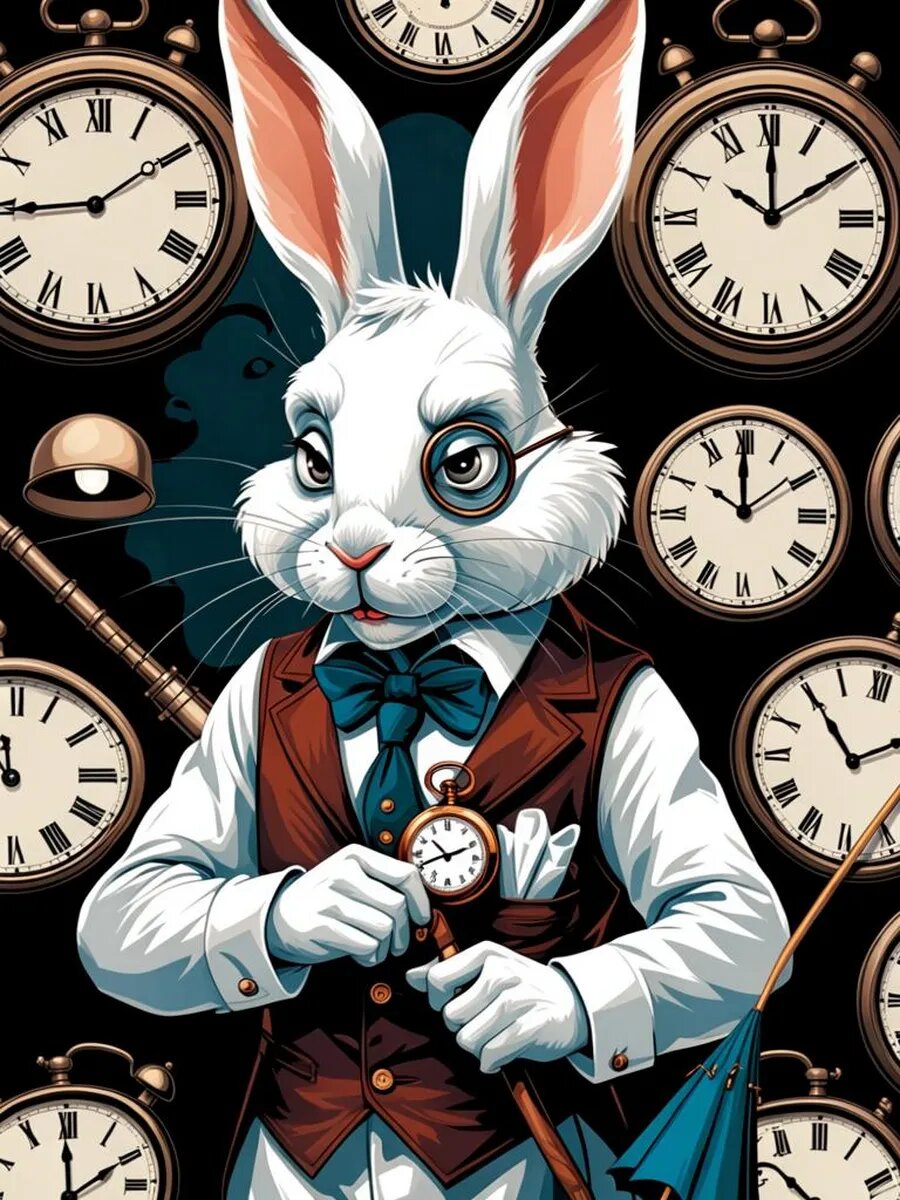 Картина по номерам на холсте Алиса в стране чудес 40*50 см