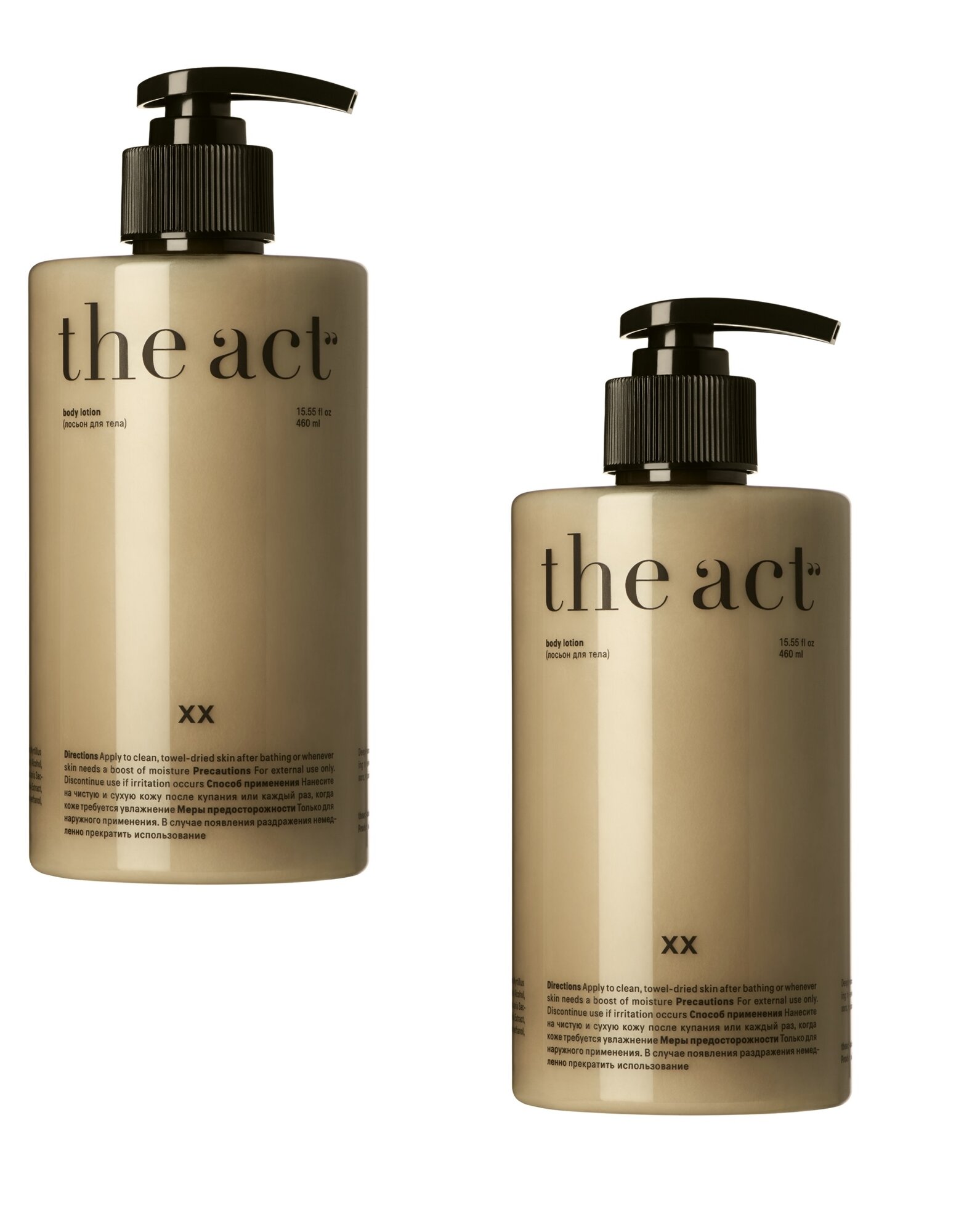 Молочко The Act для тела парфюмированное восстанавливающее XX, 460мл 2шт