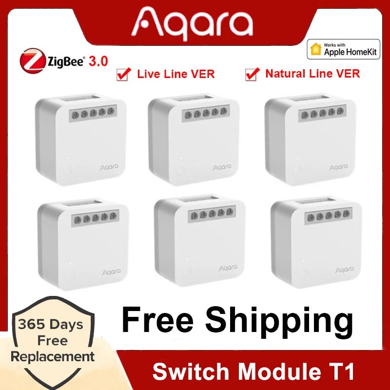 Aqara Relay T1 Одноканальный коммутатор Zigbee 3.0 With neutral 1pc