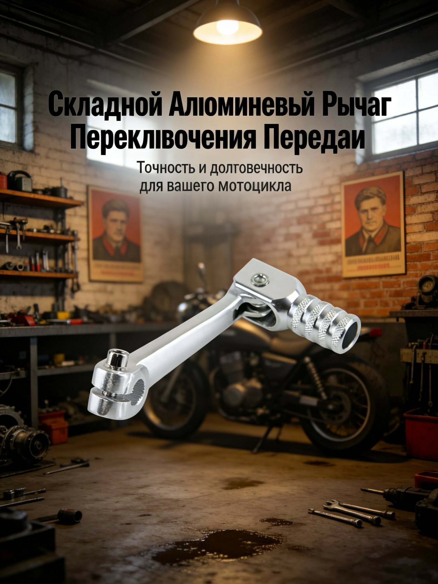 Складной алюминиевый рычаг переключения передач, лапка КПП для мототехники эндуро и питбайков, совместимость 172FMM/165FMM/166FMM/169FMM/174FMM/175FMM, серебро