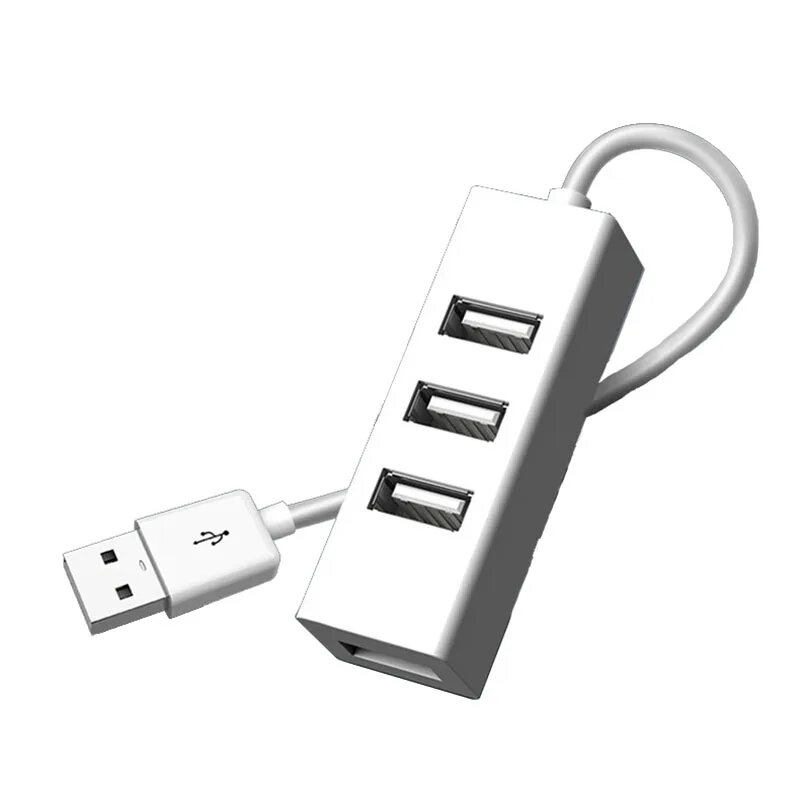 USB концентратор JCD 4 порта, белый, 15CM