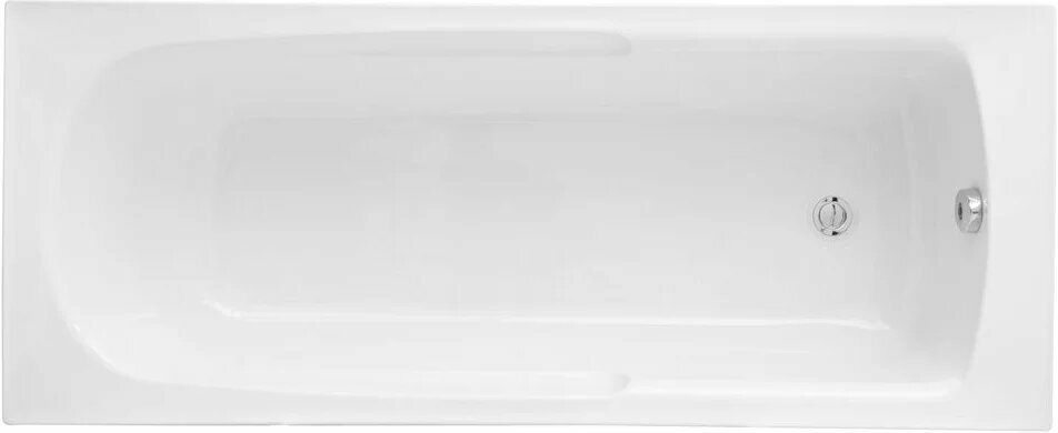 Акриловая ванна Aquanet Extra 169x68, пристенная, встраиваемая, белая, глянцевая, прямоугольная, антискользящее покрытие