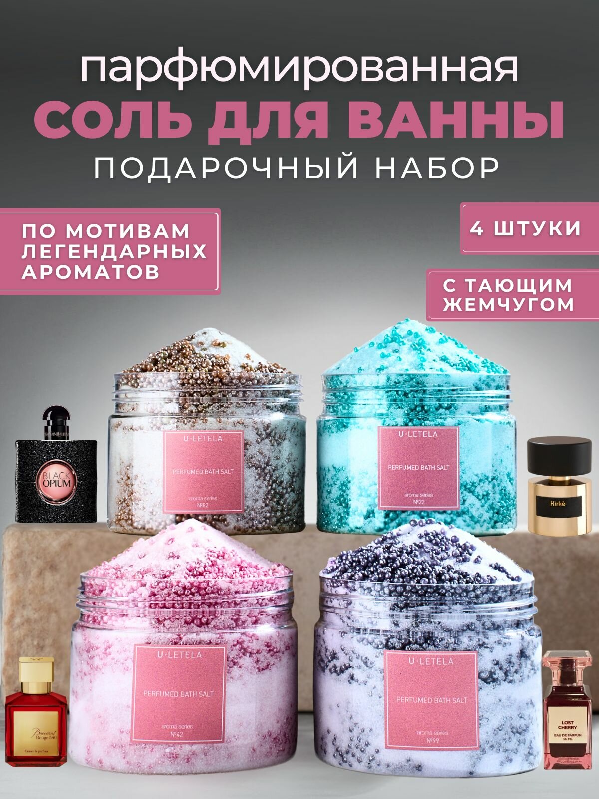 Соль для ванны парфюмированный подарочный набор подарок ванная соль набор для ванны парфюмированная соль