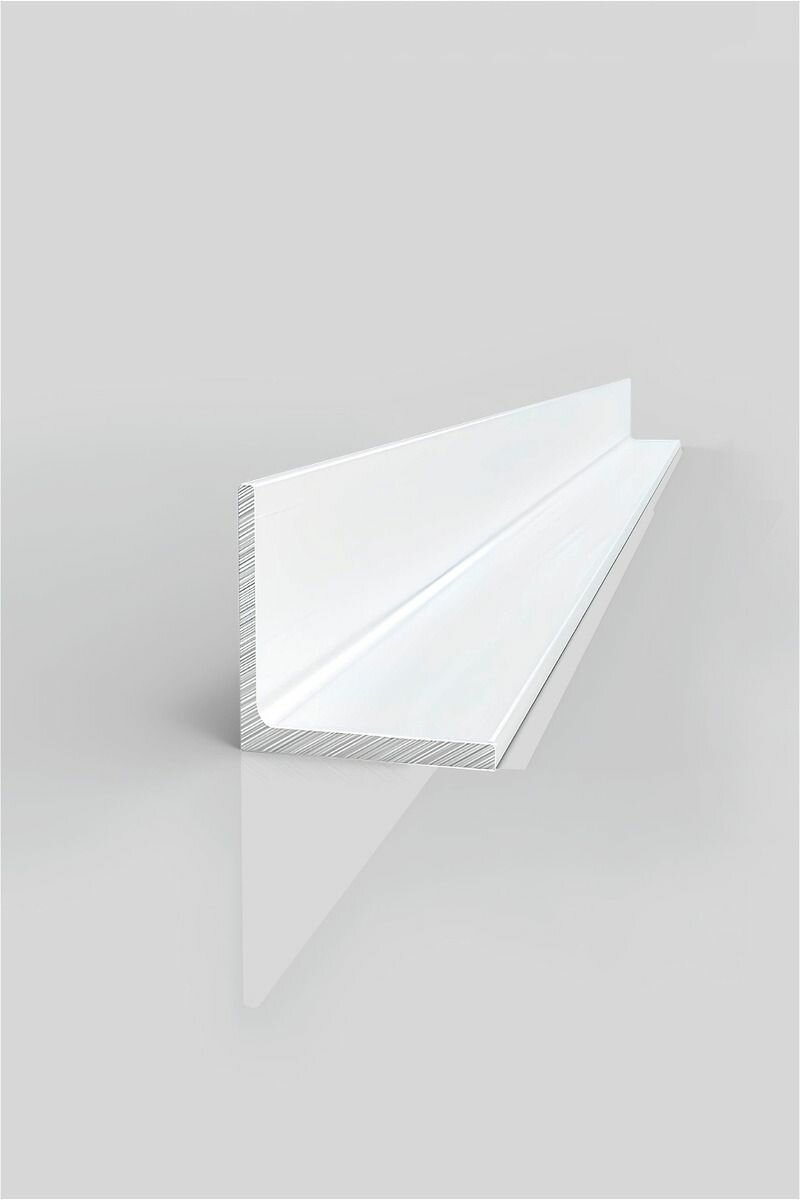 Уголок алюминиевый крашенный 10х10х1.2, 3000 мм Белый муар