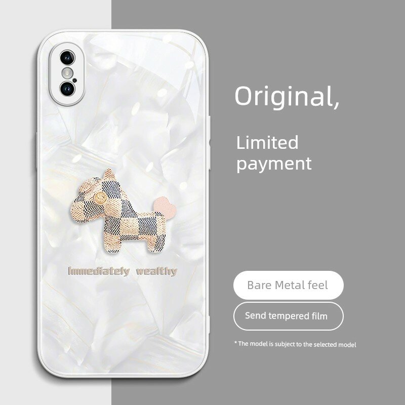 IPhone X стеклянный силиконовый противоударный чехол для Apple iPhone X — фарфоровый белый, антицарапающийся