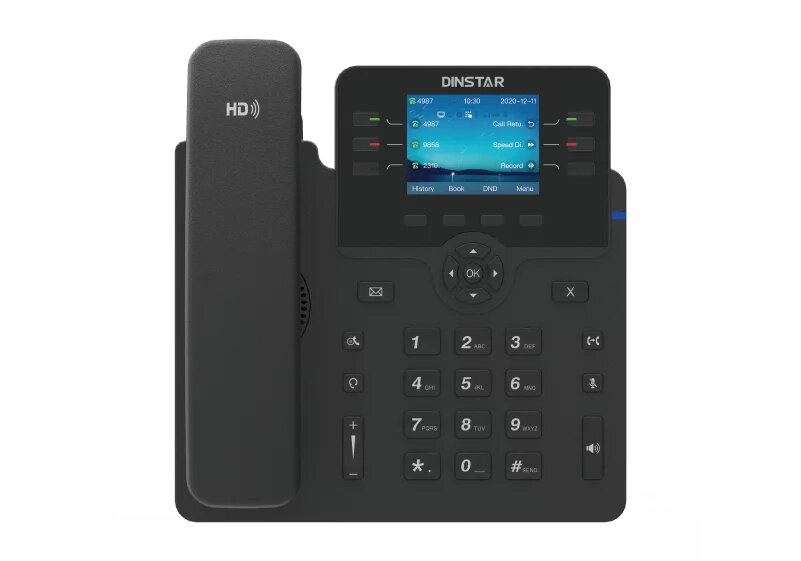 IP телефон Dinstar C63GP, 6 SIP-аккаунтов, цветной TFT-дисплей 2.8", PoE