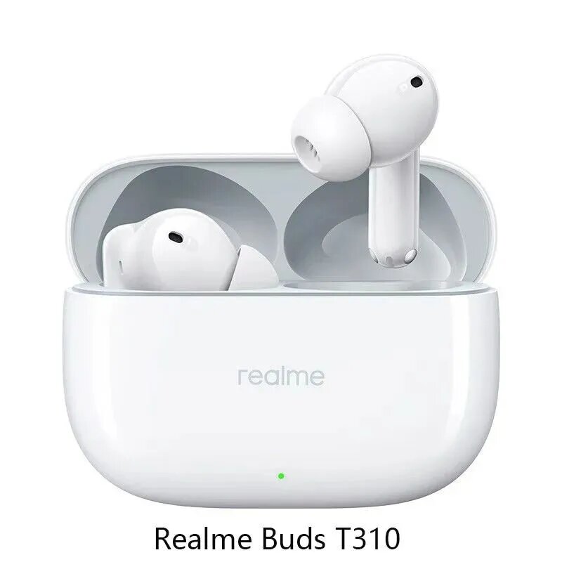 Realme Наушники беспроводные с микрофоном realme Buds T310, Bluetooth, USB, белый