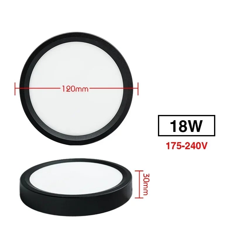 Светодиодная встроенная лампа 9W 12W 15W 18W настенная потолочная лампа AC 220V 230V круглая светодиодная панель встроенные световые лампы прожектор для освещения гостиной